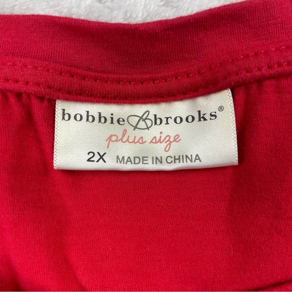 Bobbie Brooks | Tops | 525 Bobbie Brooks Love Tshirt Red Plus Size 2x ...
